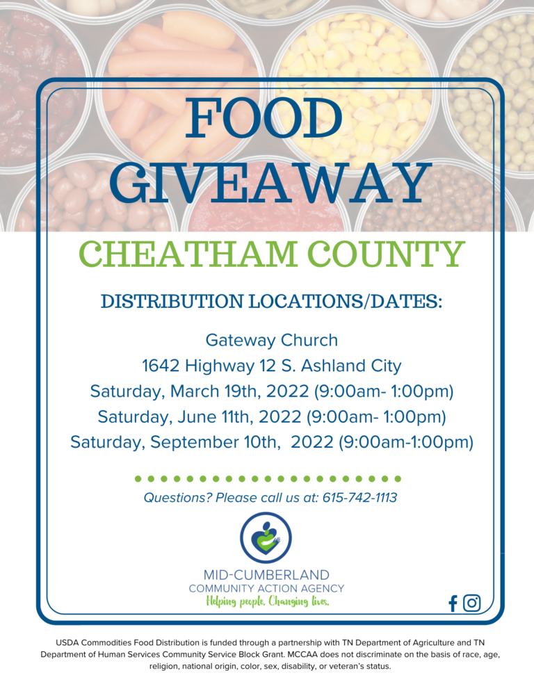 Cheatham County USDA Commodity Food Distribution - Mid-Cumberland ...
