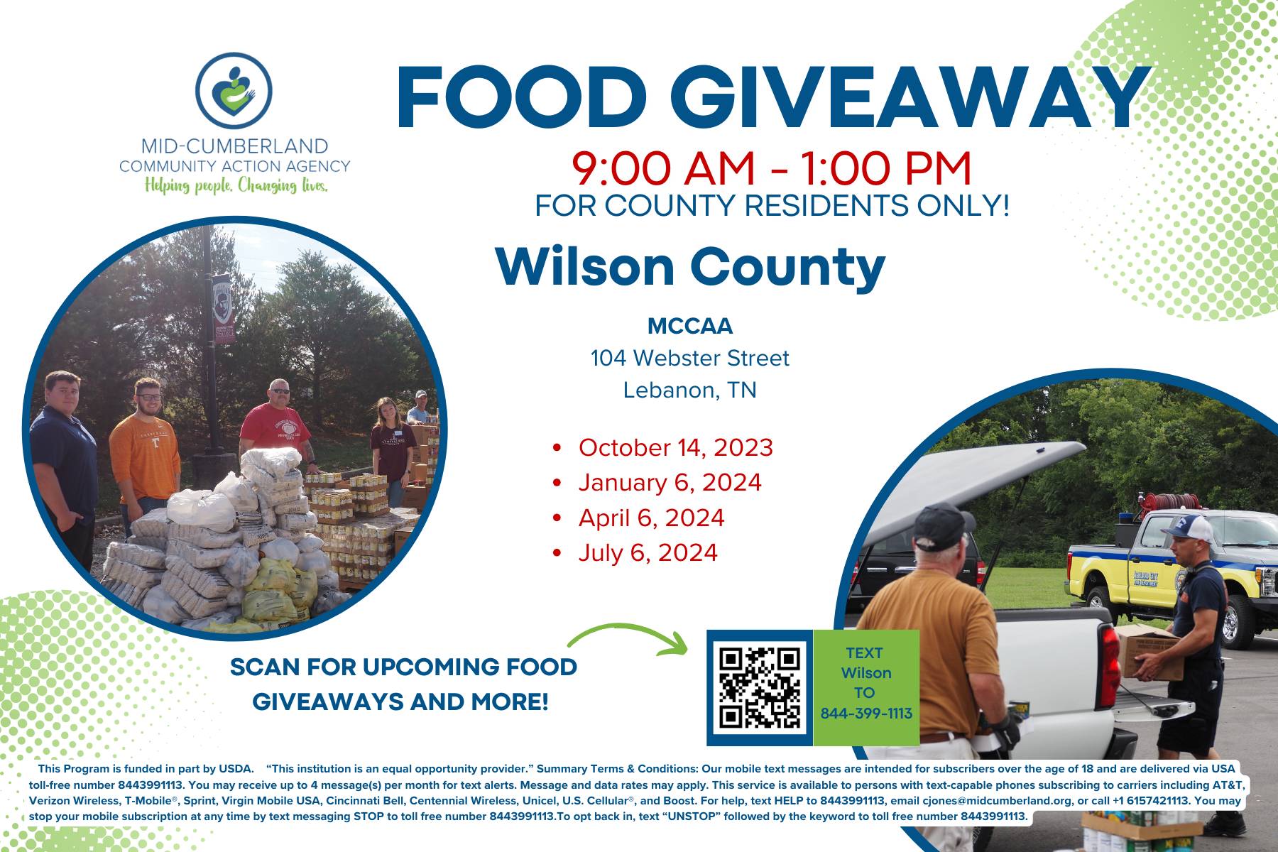 Wilson Co. Food Giveaway - Mid-Cumberland Community Action Agency